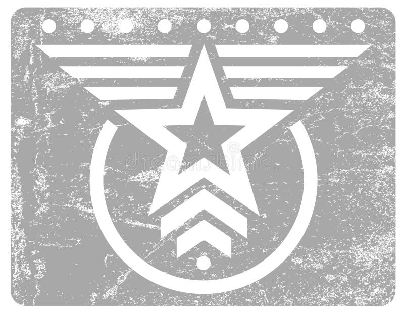 Military Style Grunge Emblem Stock Illustration - Illustration of force ...