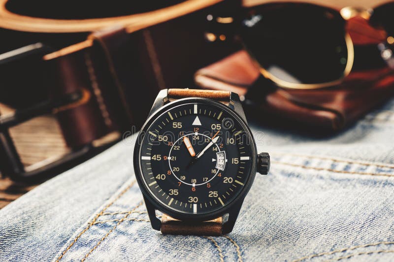 Military style watch stock image. Image of hour, water - 163930729