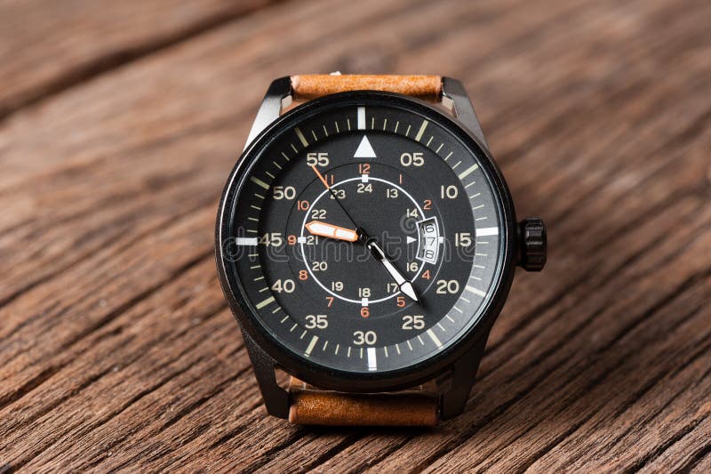 Military style watch stock photo. Image of black, fashion - 163930866