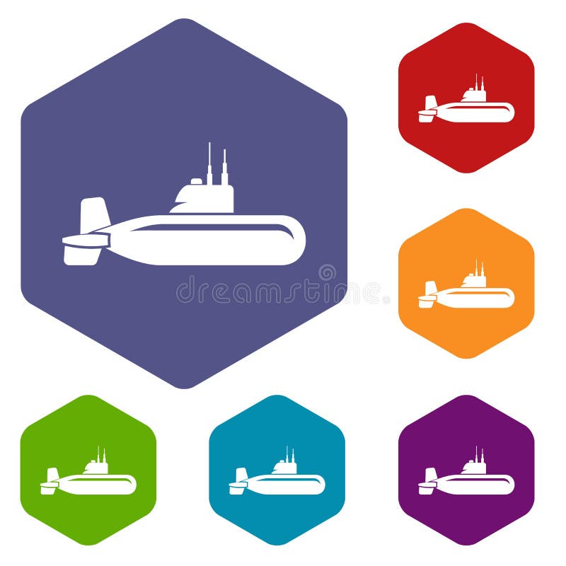 Military Submarine Icon, Simple Style. Stock Vector - Illustration of ...