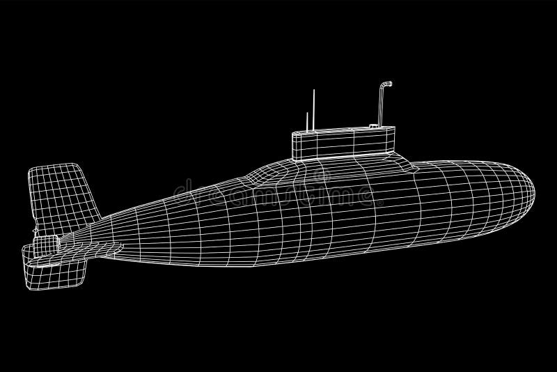 Military submarine vector stock vector. Illustration of stealth - 176282890