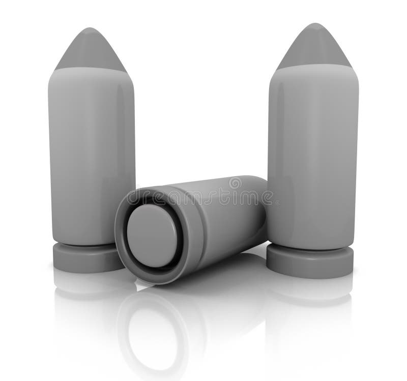 Three Bullets Outline Icon. Ammo Vector Symbol Stock Vector ...