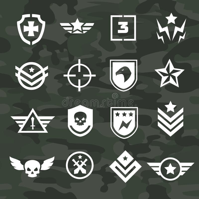 Military Symbol Icons and Logos Special Forces Stock Vector ...