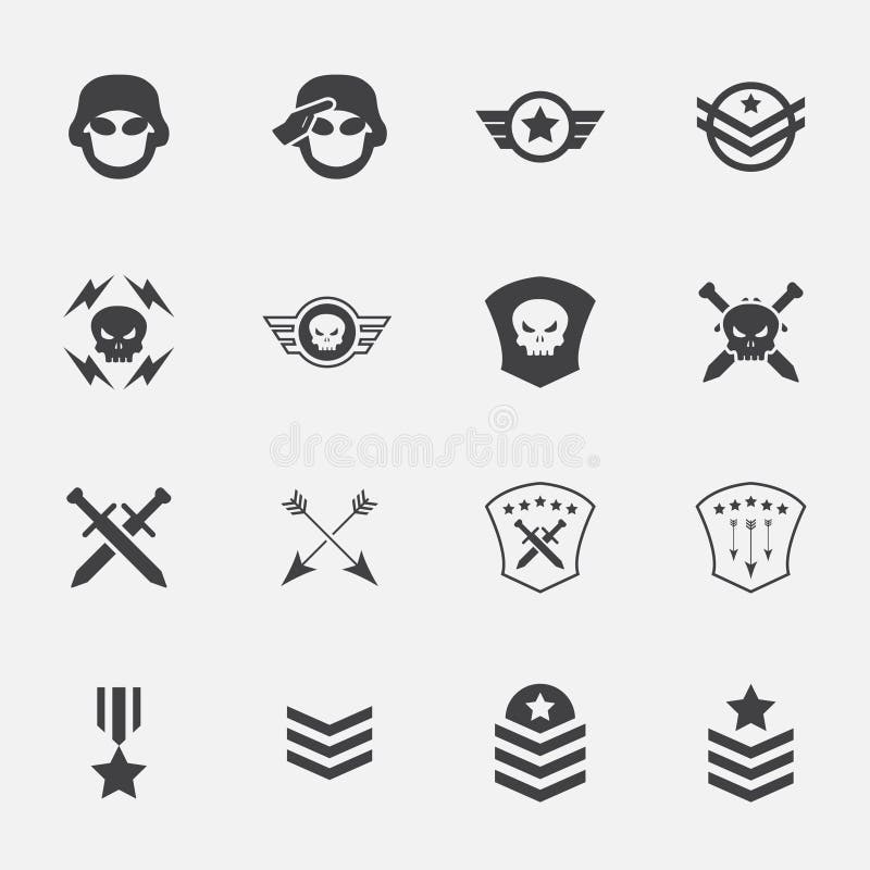 Military Symbol Icons . Vector . Illustration. Stock Vector ...