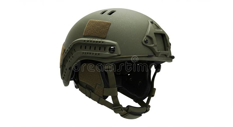 Military Tactical Helmet in Green, Designed for Protection with a ...