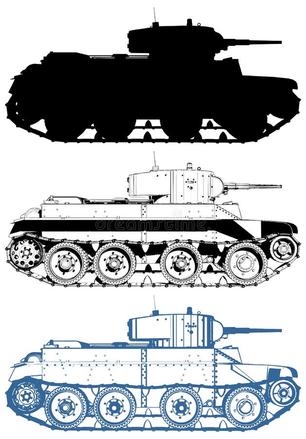 Tank from World War I Vector 04 Stock Vector - Illustration of white ...