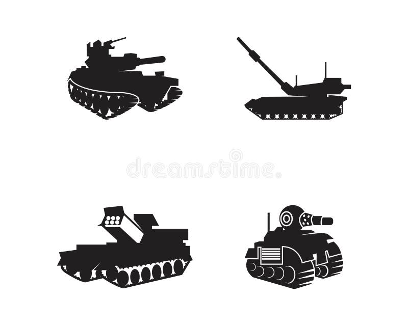 Military Tank Logo Vector Template Stock Vector - Illustration of armed ...
