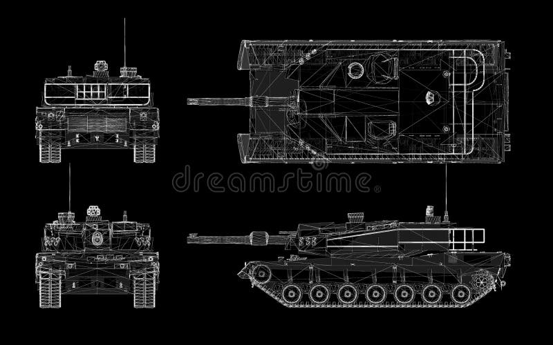 Military tank stock illustration. Illustration of horizontal - 46712509