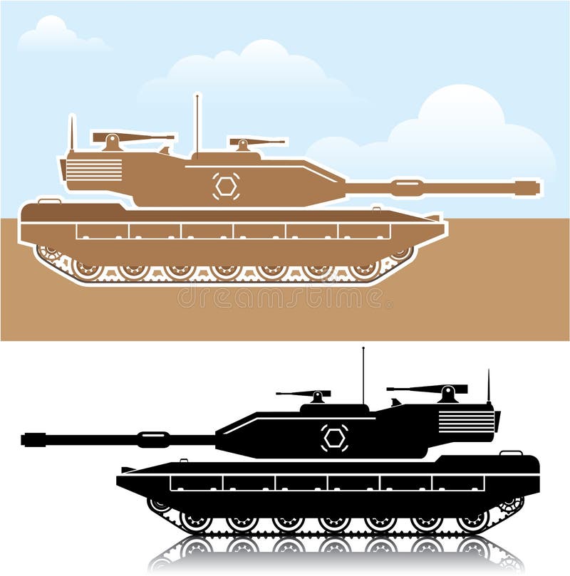 Military Tank Simple Vector Stock Vector - Illustration of insignia ...