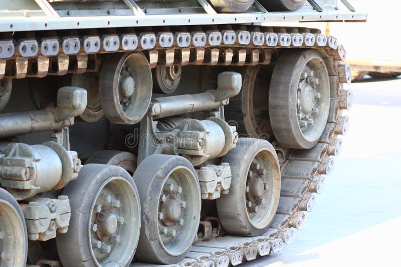 Military Tank Tracks Side View Stock Image - Image of american ...