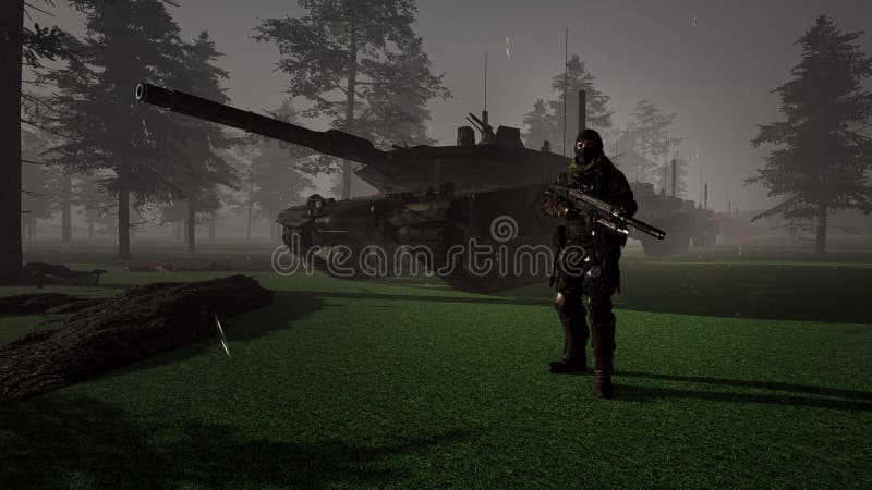 Military Tanks in Forest. Extremely Detailed and Realistic High ...