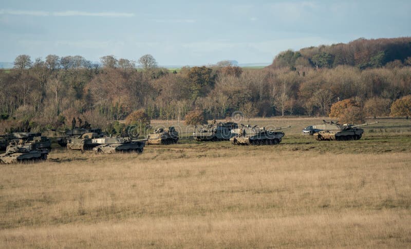 Military Tanks Moving in a Field Stock Photo - Image of power, weapon ...