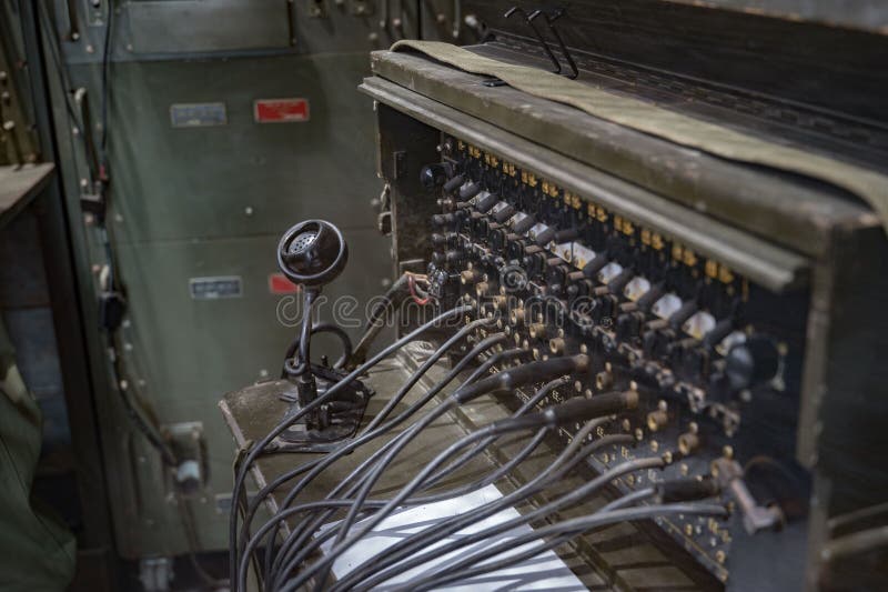 Military Telephone Switchboard from the Second World War. Editorial ...