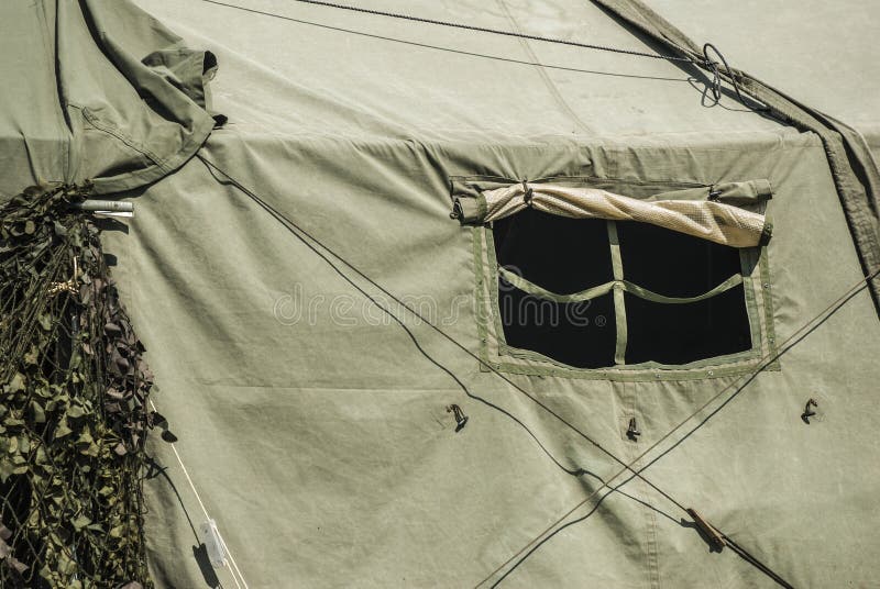 Military Tent. Military Base with Temporary Barracks. Exercises of the ...