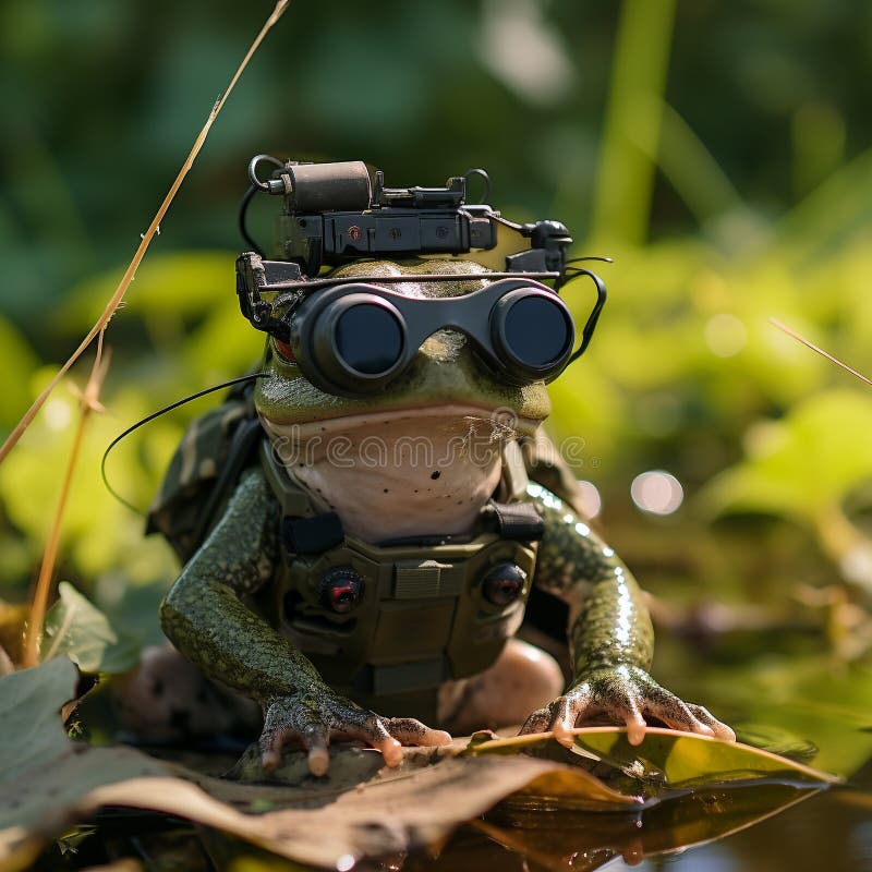 A Military Toad Pilot in a Darkly Dramatic Light. AI Generated Stock ...