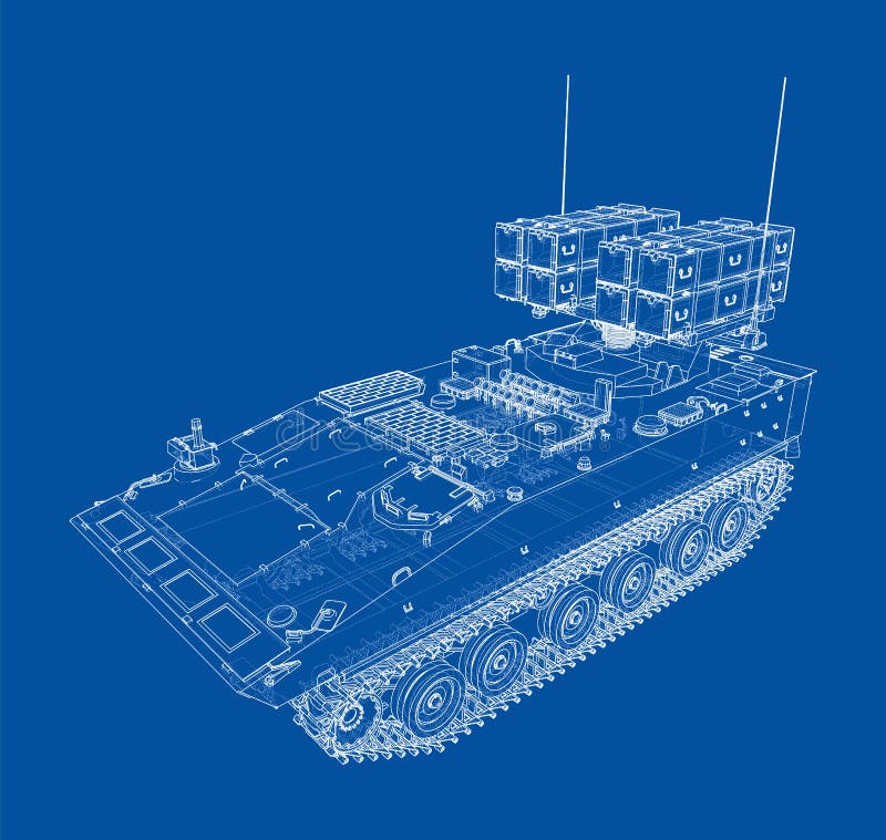 Military Track Missle System. Vector Stock Vector - Illustration of ...
