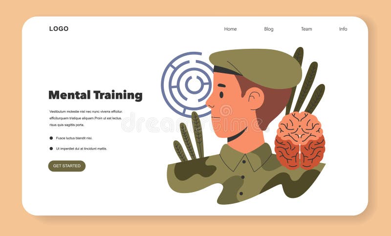 Military Training. Flat Vector Illustration Stock Vector - Illustration ...