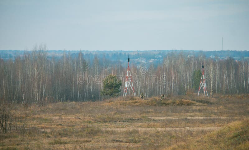 Military Training Ground at the War Field Stock Image - Image of sand ...