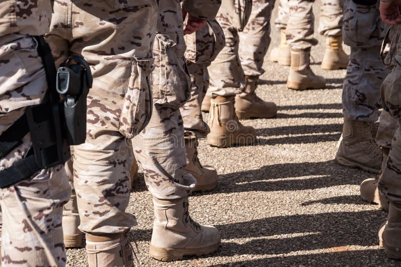 Military Troops in Formation Stock Photo - Image of graduation, arid ...