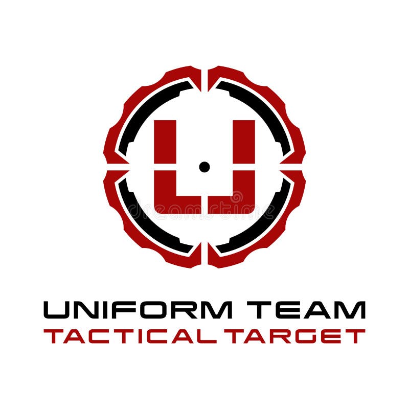 Military of U Letter Tactical Target Logo Design Stock Illustration ...