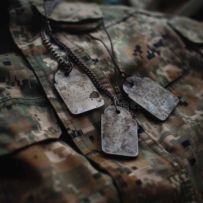 A Military Uniform or Dog Tags Service and Sacrifice Stock Photo ...