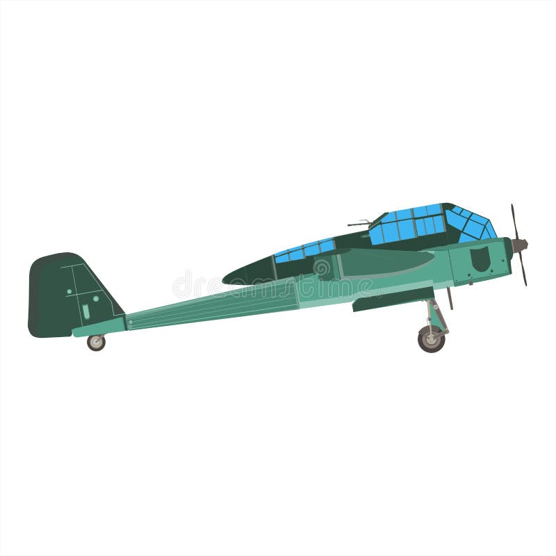 Military Vector Green Army Plane. Stock Vector - Illustration of ...