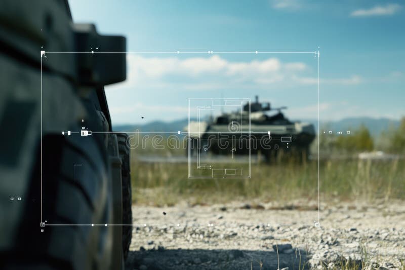 Military Vehicles Conduct a Training Exercise in a Rural Area with ...