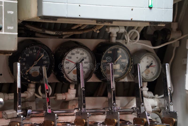 Inside Military War Submarine Warship Stock Photo - Image of tubes ...