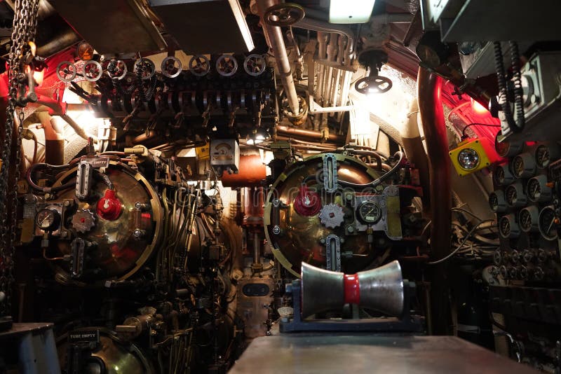 Inside Military War Submarine Warship Stock Photo - Image of torpedo ...