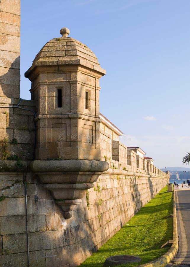 Military Watchtower and Wall Stock Image - Image of galicia ...