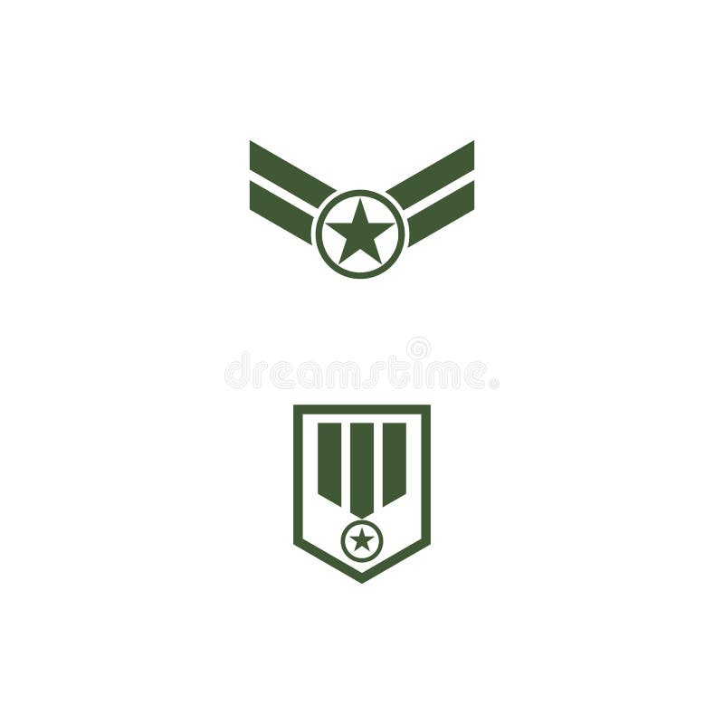 Military Wave Logo Template Vector Symbol Stock Vector - Illustration ...