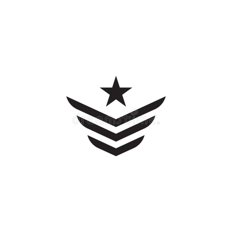 Military Wave Logo Template Vector Symbol Stock Vector - Illustration ...