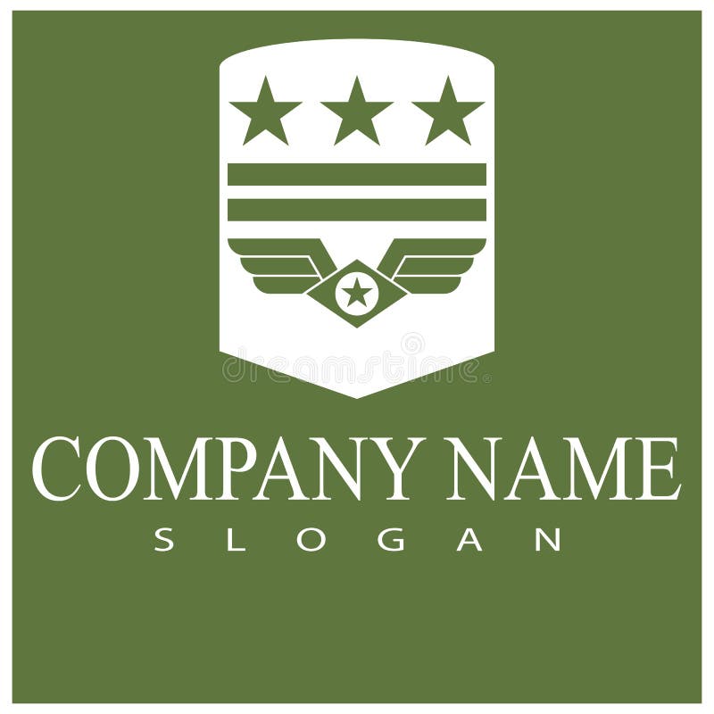 Military Wave Logo Template Vector Symbol Stock Vector - Illustration ...