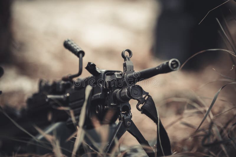 Military Weapon Machine Gun Stock Image - Image of handgun, firearms ...