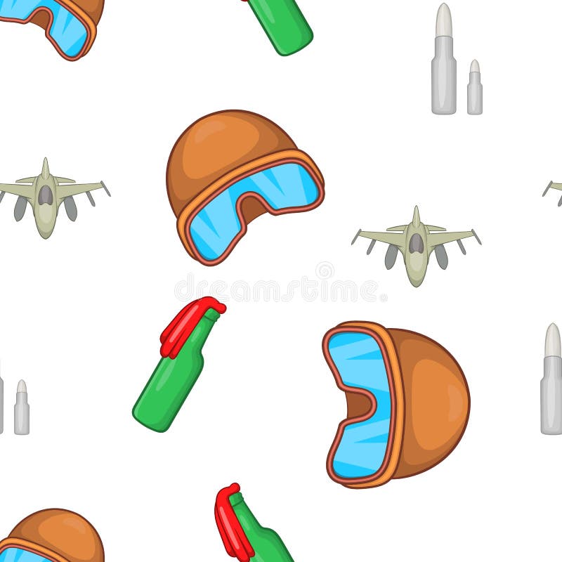 Military Weapons Pattern, Cartoon Style Stock Vector - Illustration of ...