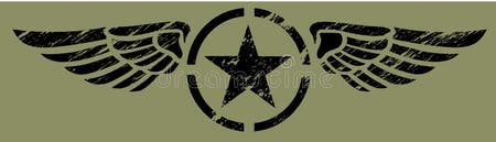 Military Wings - Black stock vector. Illustration of wwii - 6891240
