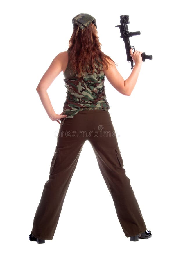 Military Woman stock image. Image of girl, camo, woman - 1274237