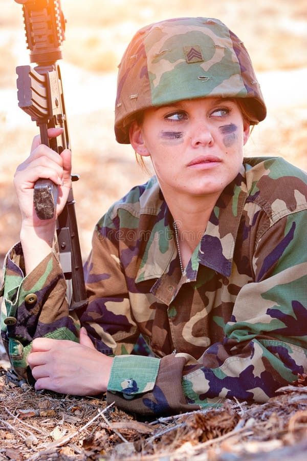 Military Woman stock image. Image of girl, patriot, flag - 5851981