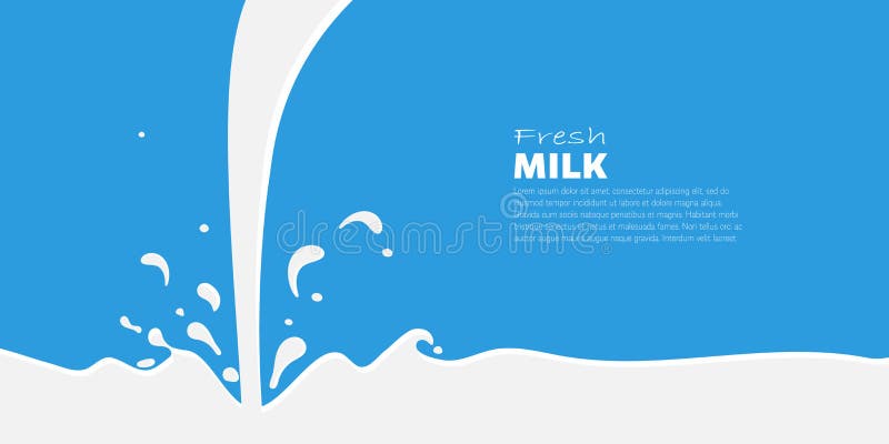 Pouring Milk with Splash Abstract Background Vector Illustration Stock ...