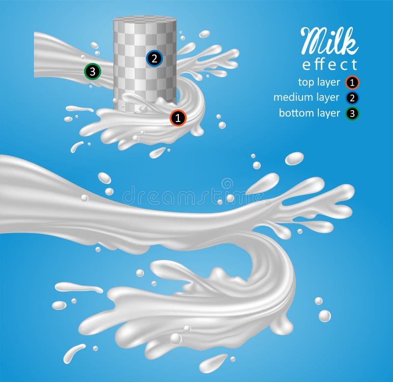 Design of Milk Advertising. Multilayer Effect, the Ability To Insert ...