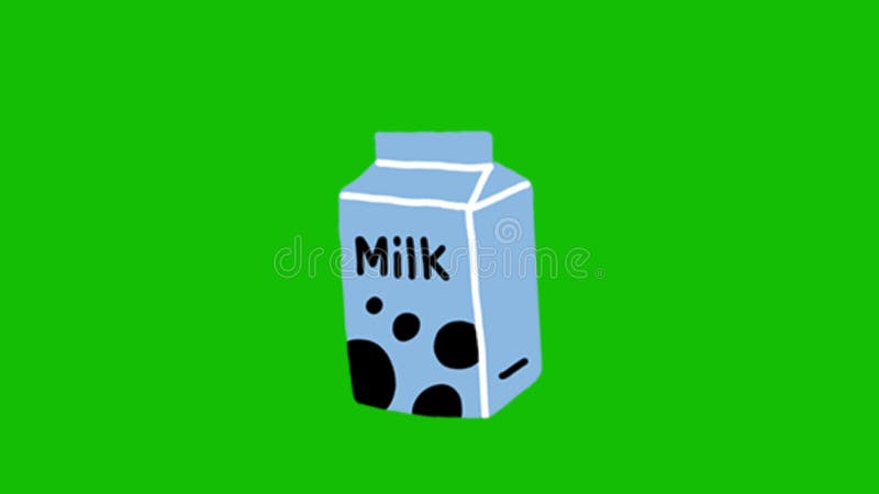 Milk Animated on Green Screen Stock Footage - Video of lactosefree ...