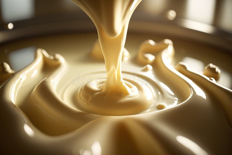 Milk Background with Flowing Milk and Splashes. Stock Illustration ...