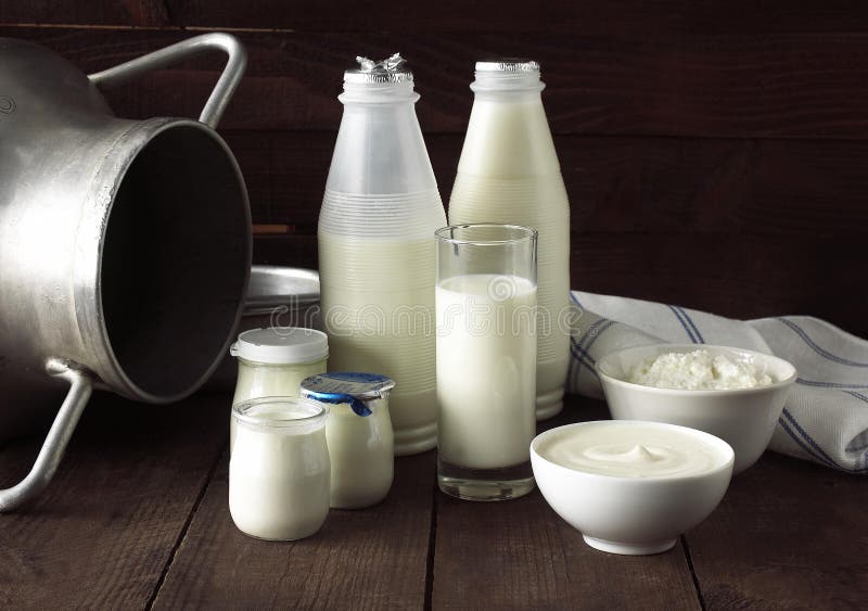 Milk Based Products, Milk, Double Cream, Yoghurt, Soft Cheese Stock ...