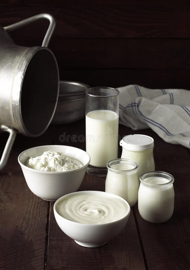 Milk Based Products, Milk, Double Cream, Yoghurt, Soft Cheese Stock ...