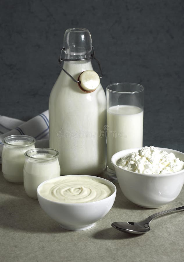 Milk Based Products, Milk, Double Cream, Yoghurt, Soft Cheese Stock ...