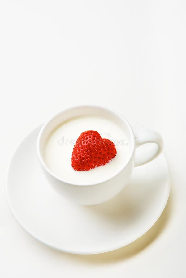 Milk with berry stock image. Image of isolated, food - 17769677
