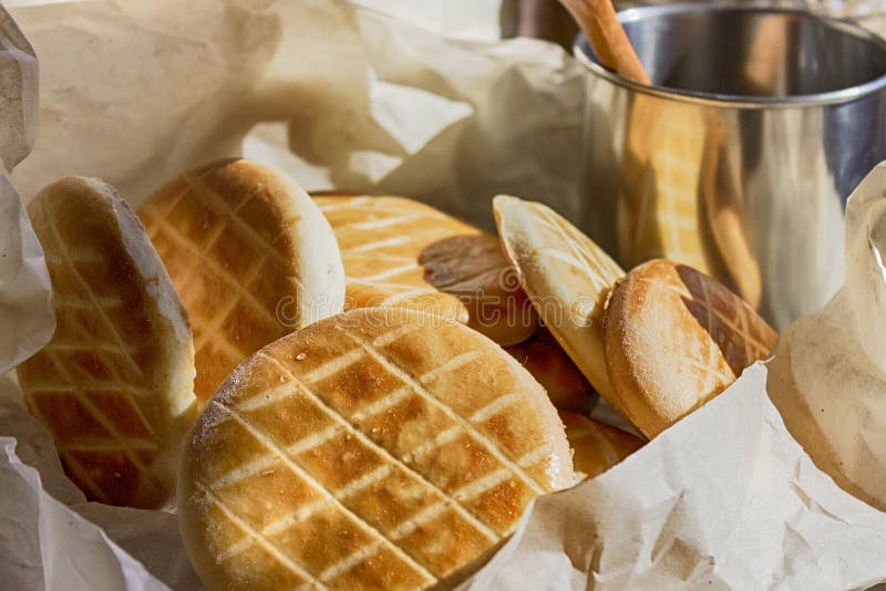 Milk Biscuits in a Paper Bag Stock Photo - Image of entertainment ...