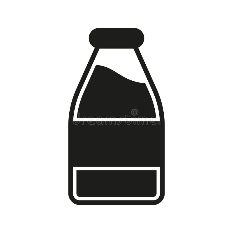 Milk Bottle Drink Icon Features a Clean and Minimalist Design Stock ...