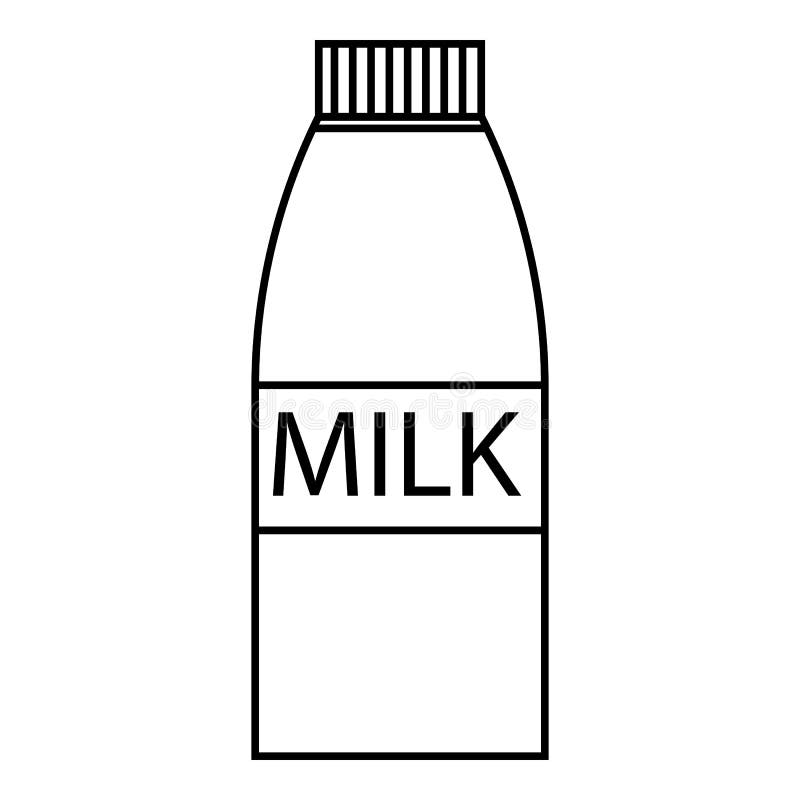 Milk Bottle Icon, Outline Style Stock Vector - Illustration of icon ...