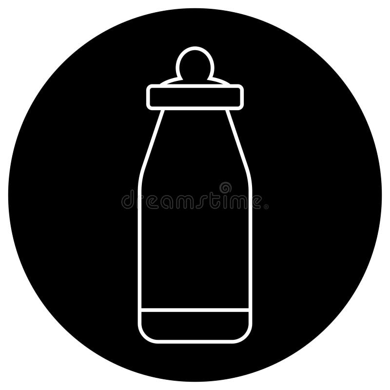 Milk bottle icon vector stock vector. Illustration of healthy - 284651903